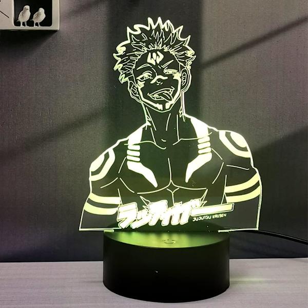 Ryomen Sukuna Neon Sing 3D Illusion Jujutsu Kaisen LED Anime | Fyndiq