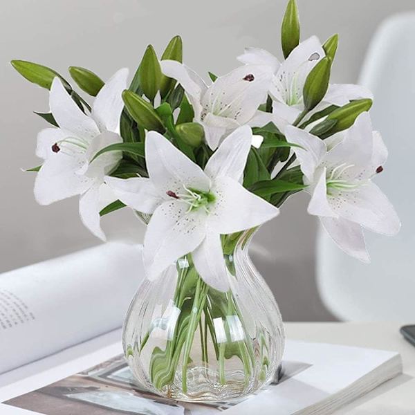 Konstgjorda Blommor 5 Styck Vita | Fyndiq