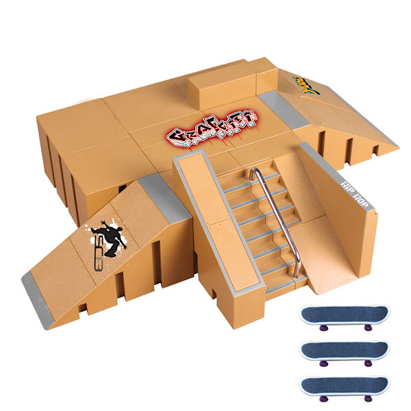 Fingerboard Skate Park Kit, Finger Skateboard Ramp Set med Modulär ...